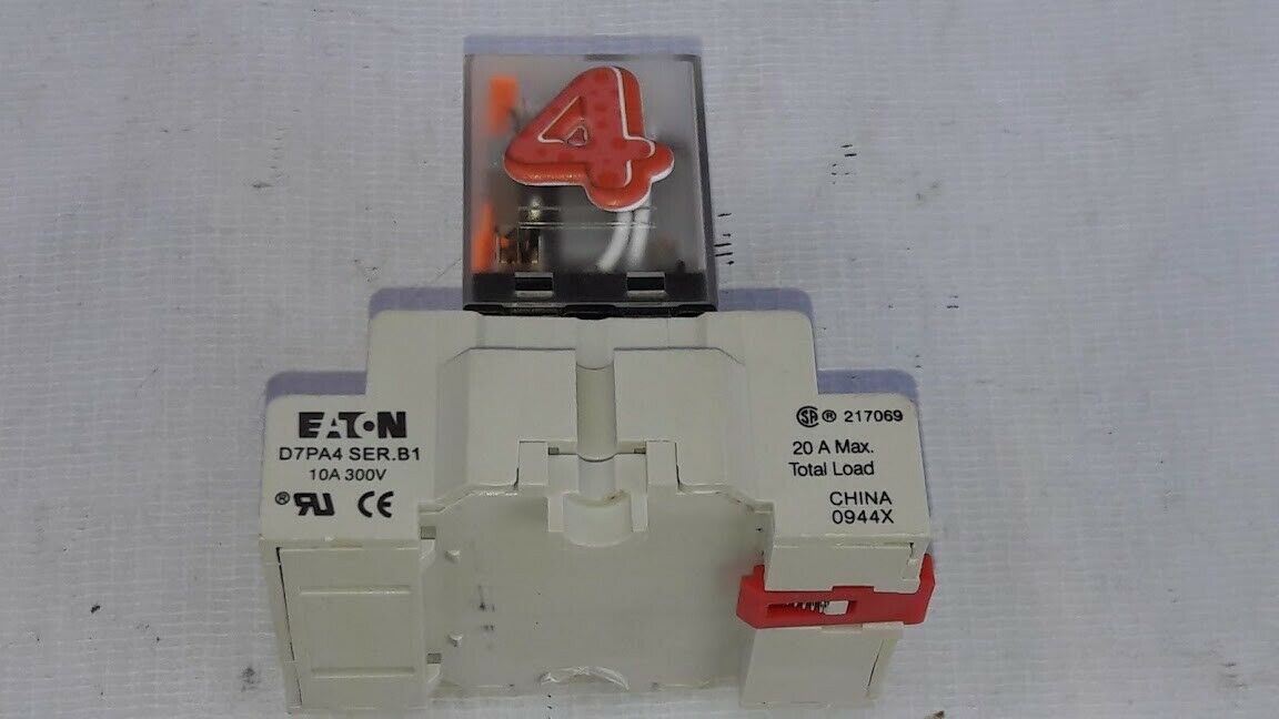 New EATON Corporation D7PR4A Relay 120 VAC Coil With EATON D7PA4 Ser.B1 ...