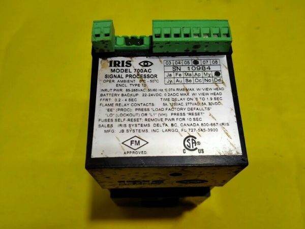 IRIS 700AC Signal Processor Flame Monitor 700AC - Industrial SOL Pte Ltd