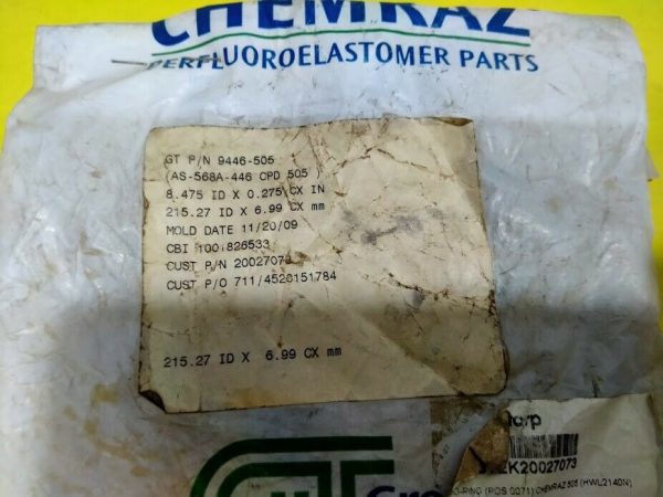 Chemraz Greene Tweed 9446-505 AS-568A-446 CPD 505 O-Ring New ...