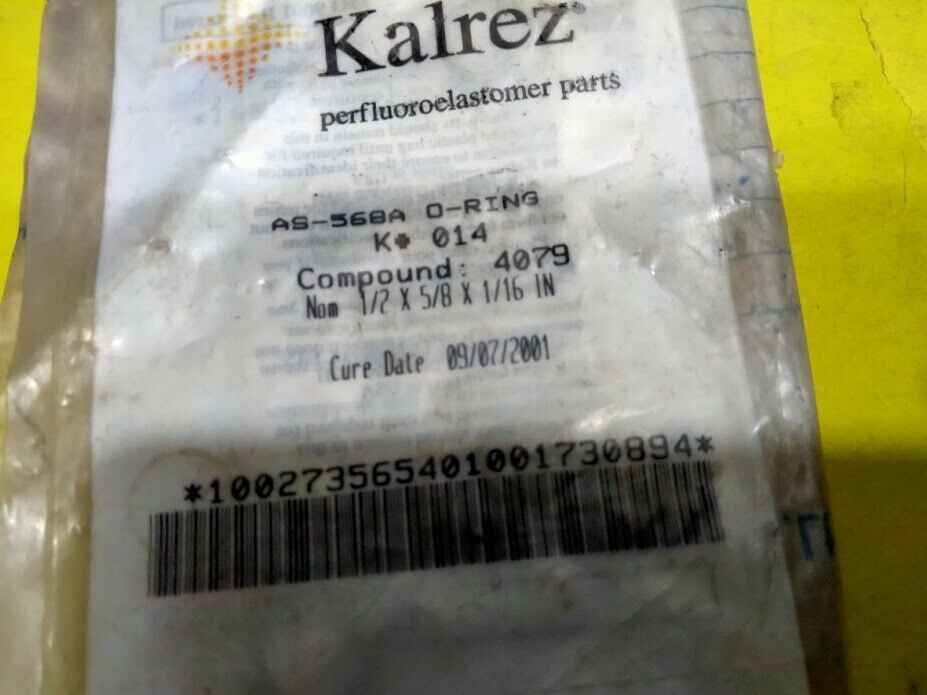 Kalrez perfluoroelastomer parts AS-568A O-Ring K# 014 compound 4079 New ...