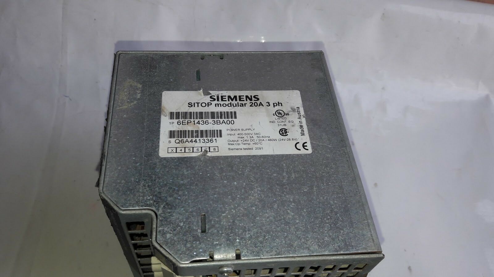 Siemens SITOP Modular 20A 6EP1 436-3BA00 SITOP Power Supply ...