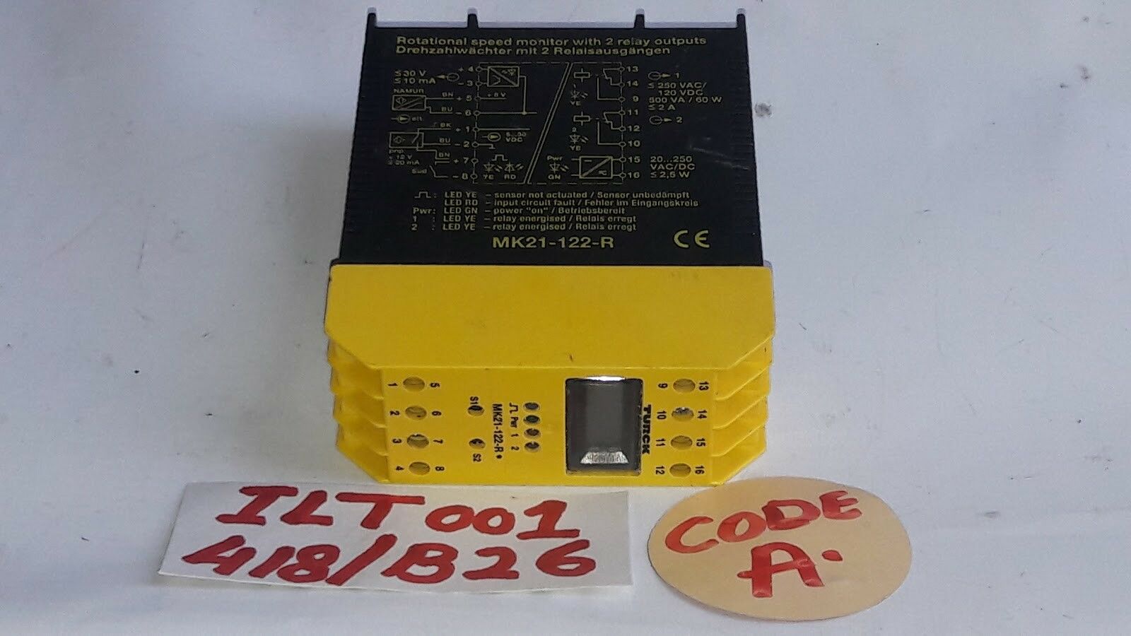 Turck Inc, MK21-122R Rotational Speed Monitor - Industrial SOL Pte Ltd