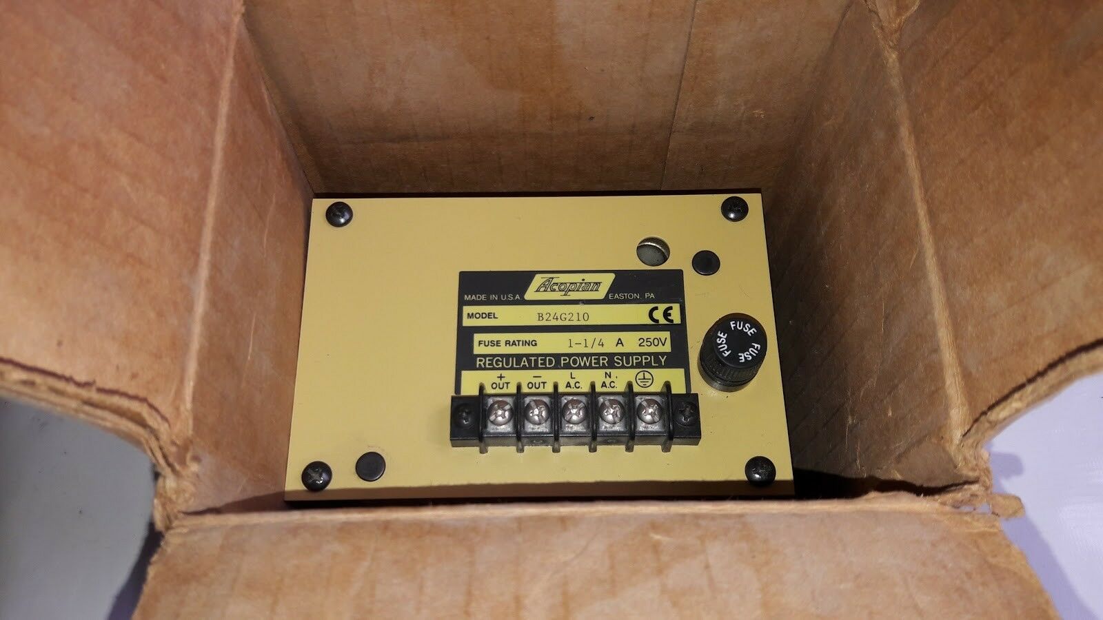 New Acopian B24G210 Regulated Power Supply - Industrial SOL Pte Ltd