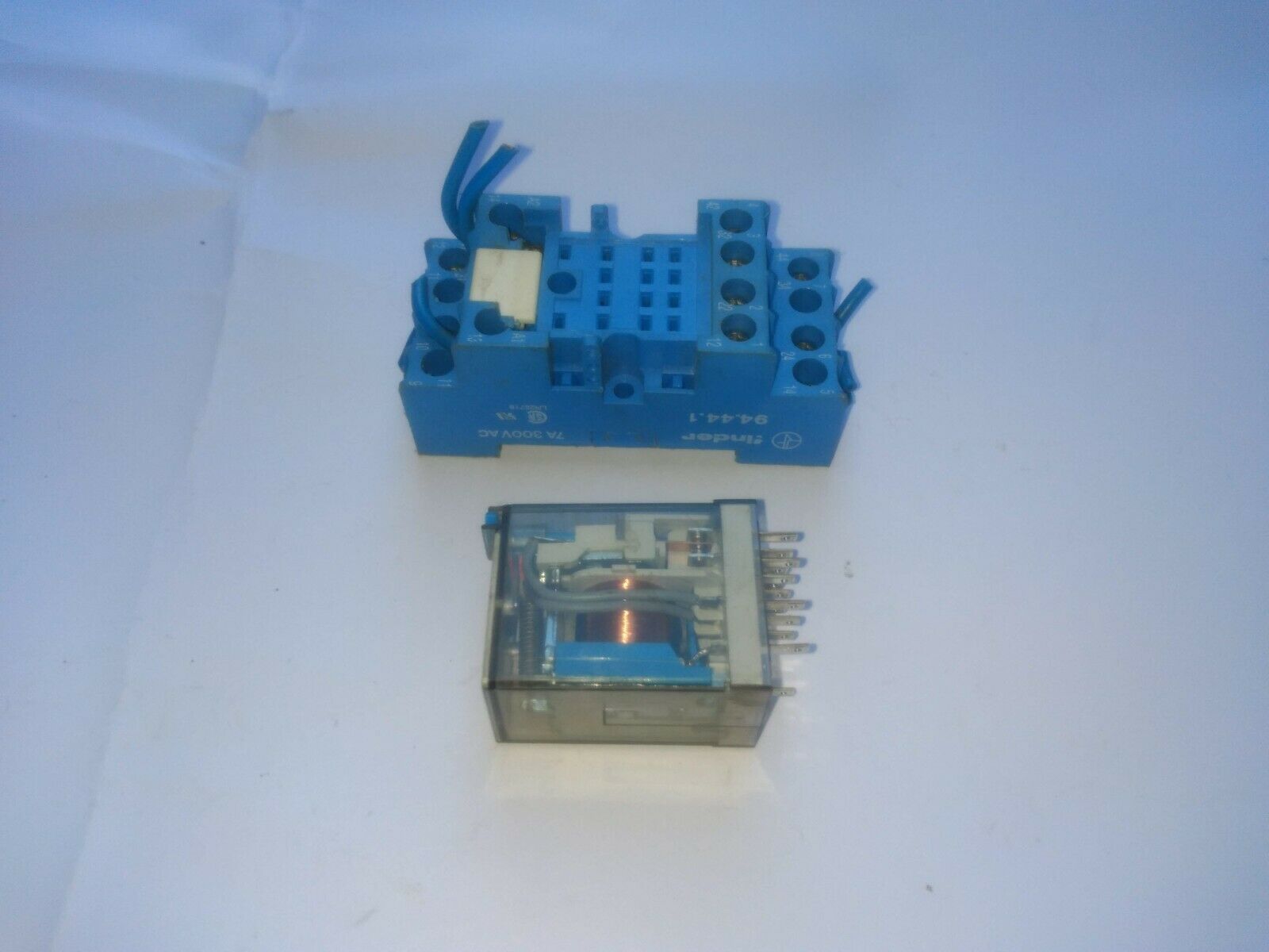 Finder 55.34.9.024.0040 24V DC 7A Relay 553490240040 With 94.44.1 Base ...