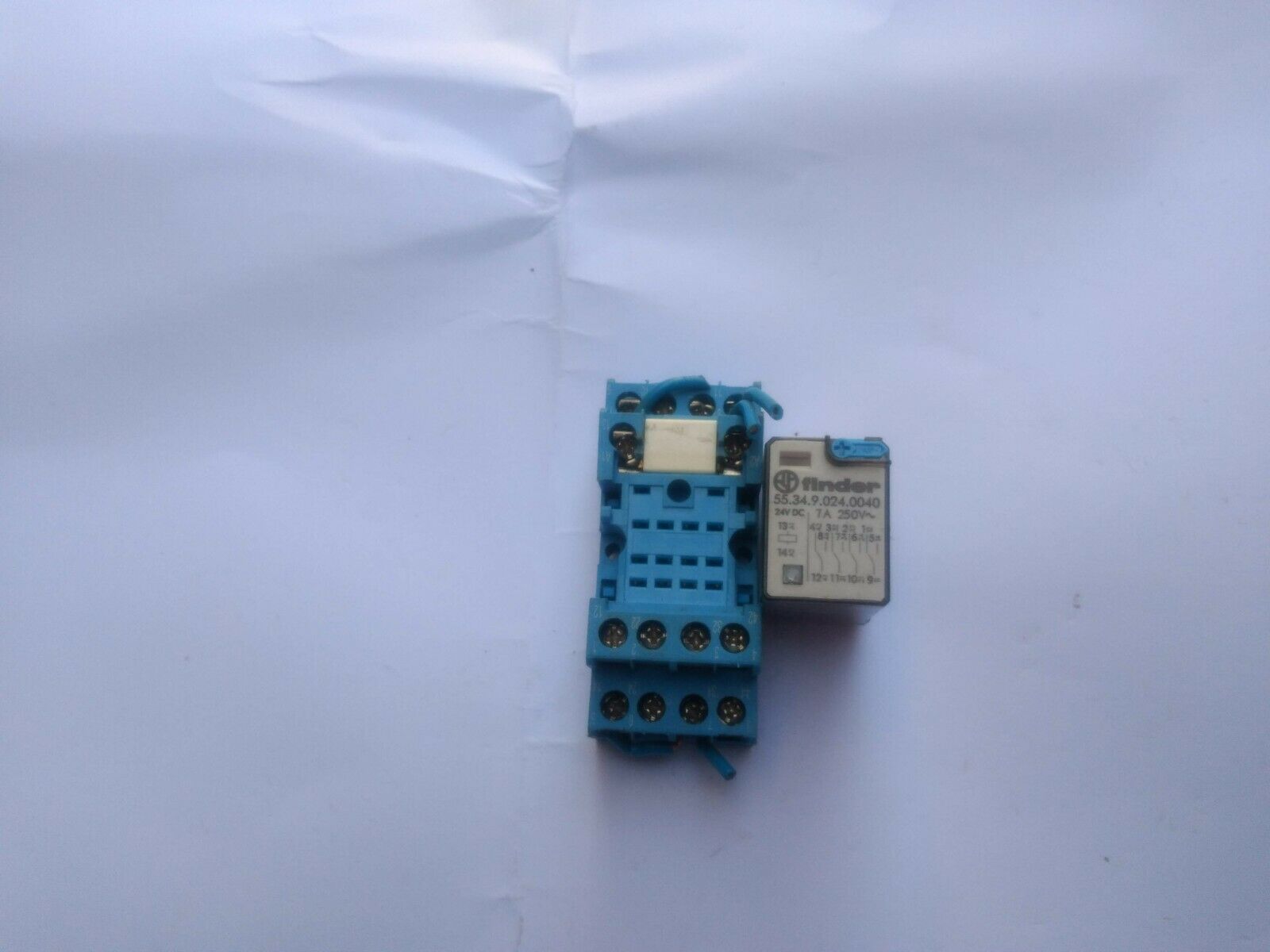 Finder 55.34.9.024.0040 24V DC 7A Relay 553490240040 With 94.44.1 Base ...