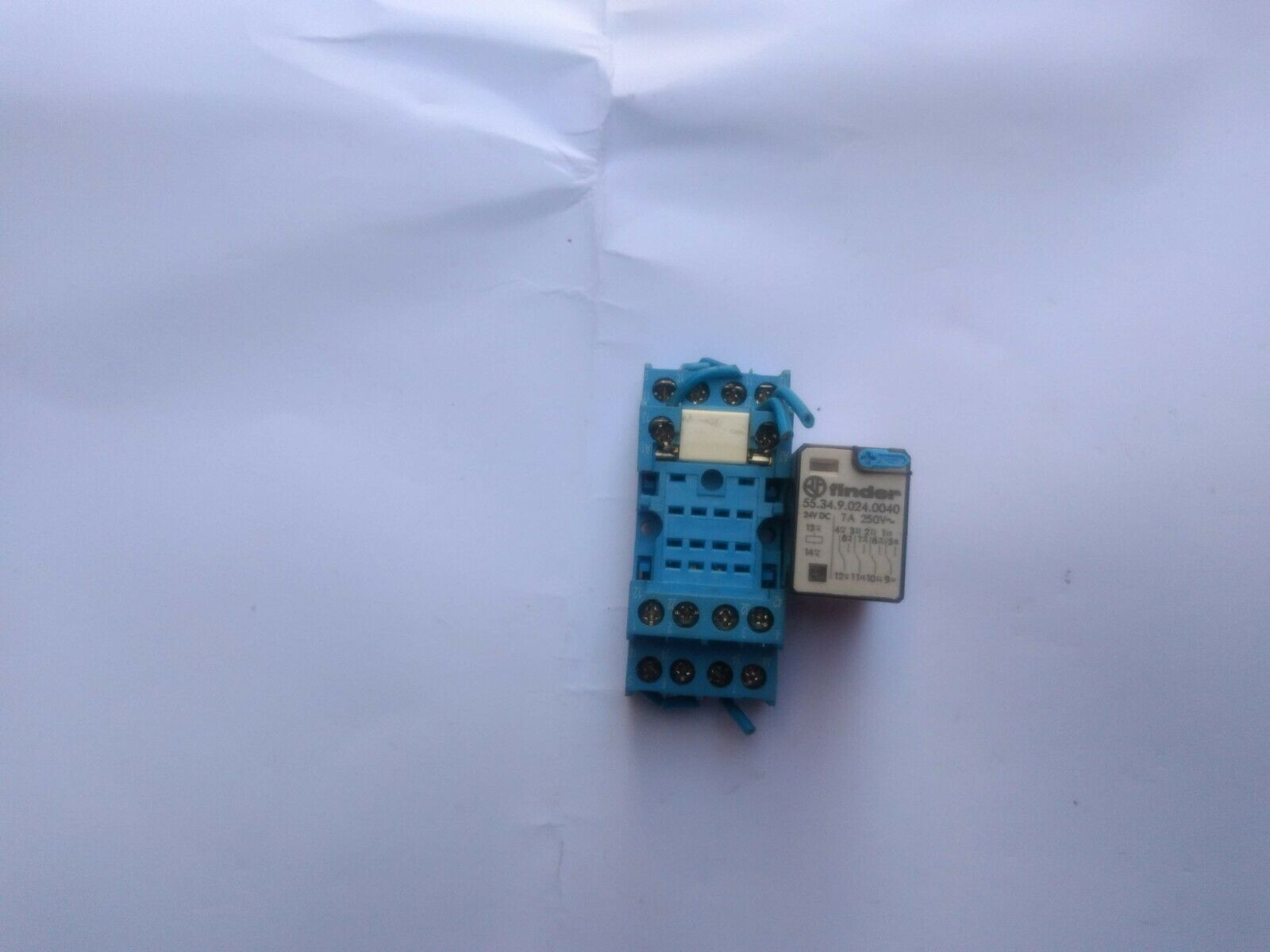 Finder 55.34.9.024.0040 24V DC 7A Relay 553490240040 With 94.44.1 Base ...