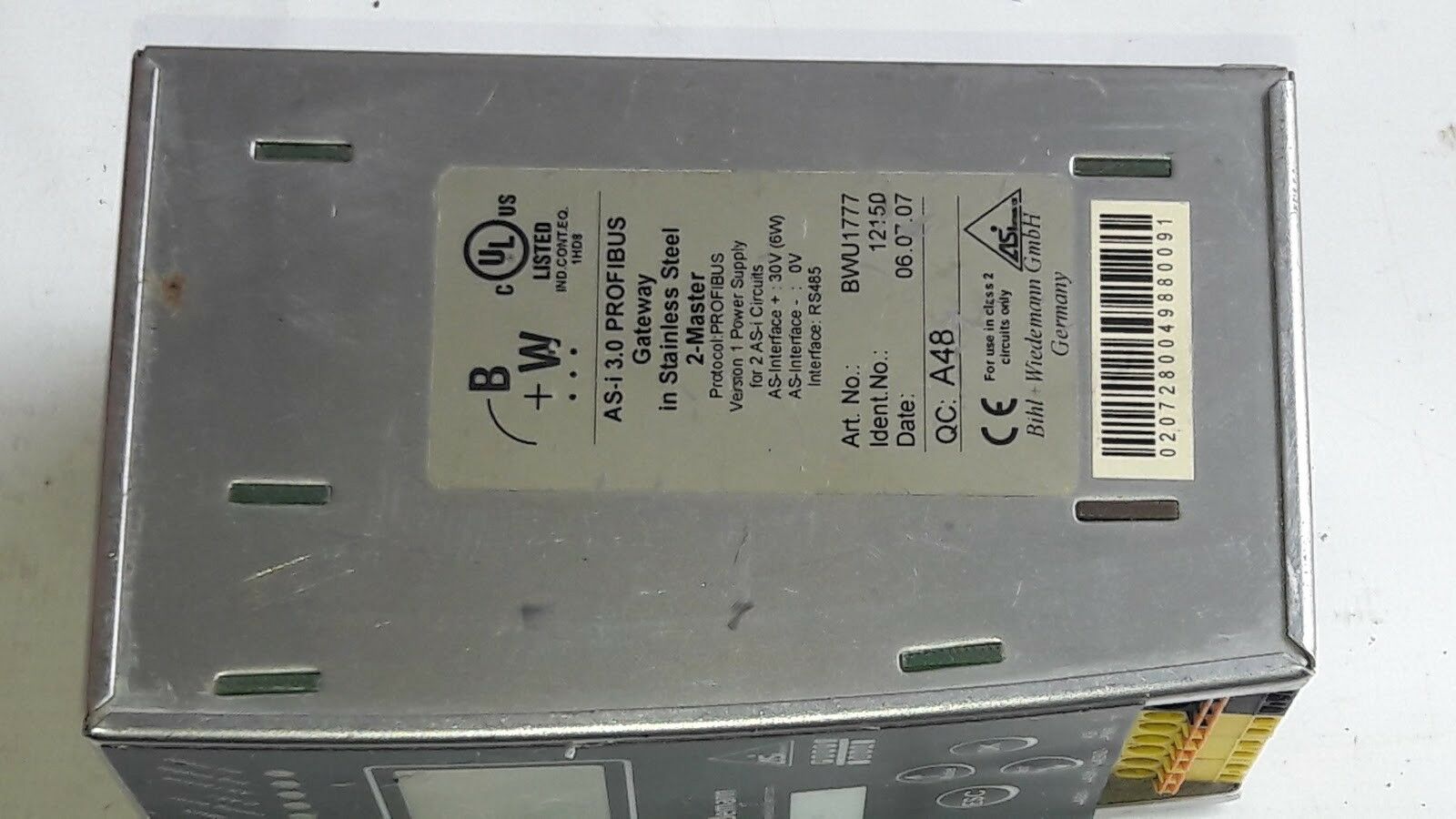 Bihl+Wiedemann AS-I 3.0 RS232 2-Master BWU1777 PROFIBUS Gateway ...
