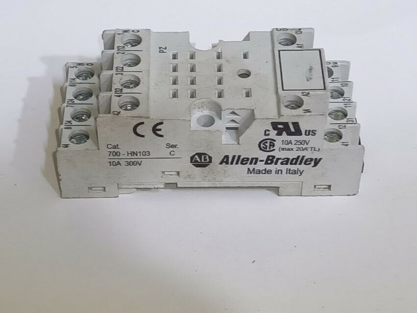 Allen-Bradley 700-HN103 Ser. C relay socket 14 blade New - Industrial ...