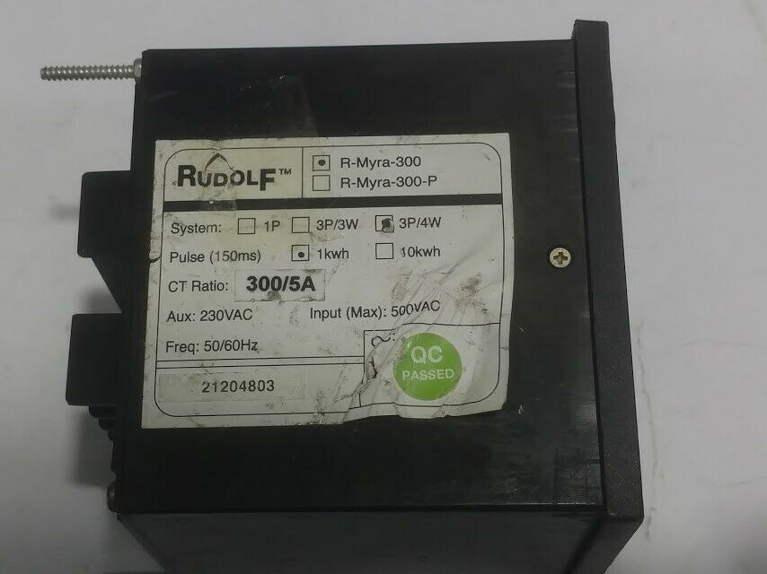 RudolF Myra 300 Version 1.56 Polyphase KWh Meter R-Myra-300 3P/4W 1kwh ...