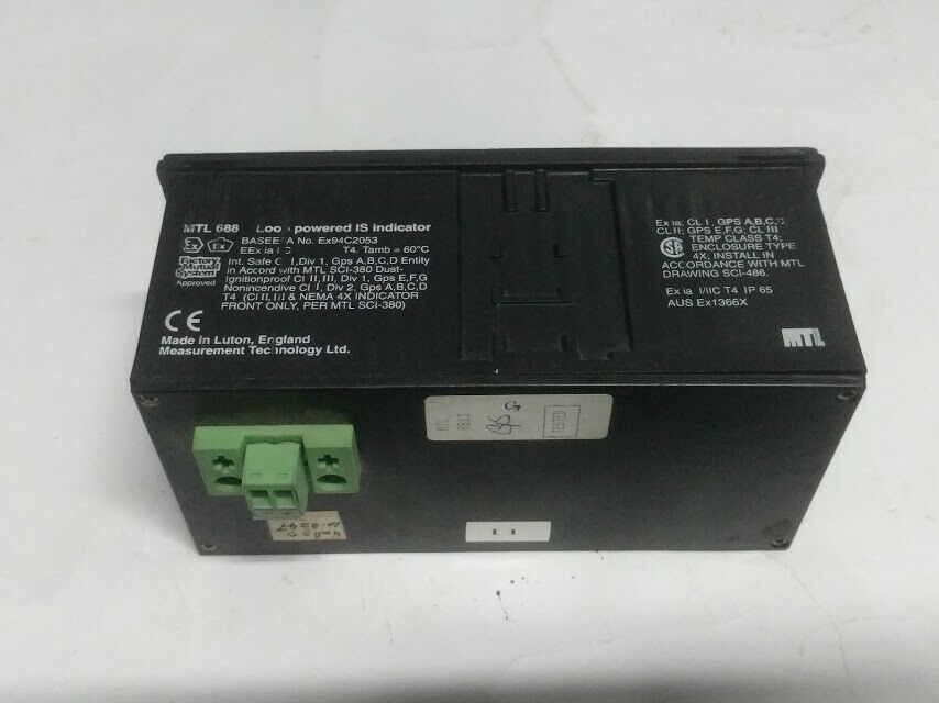 Mesurement technology Ltd. MTL688 Loop powered IS indicator MTL 688 ...