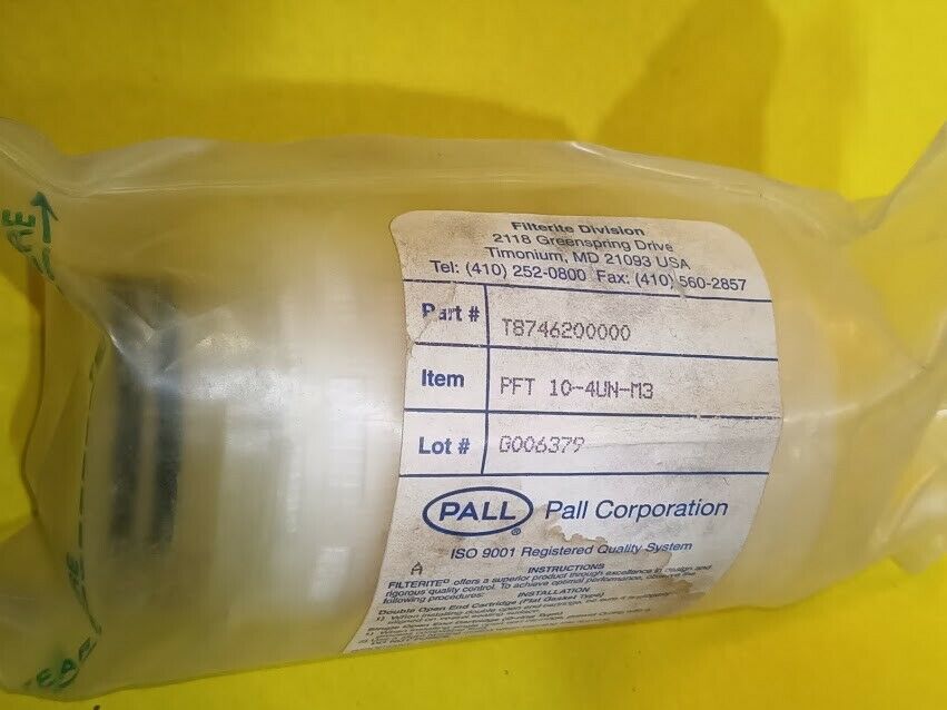 Pall corporation T8746200000 PFT 10-4UN-M3 polypropylene filter New ...