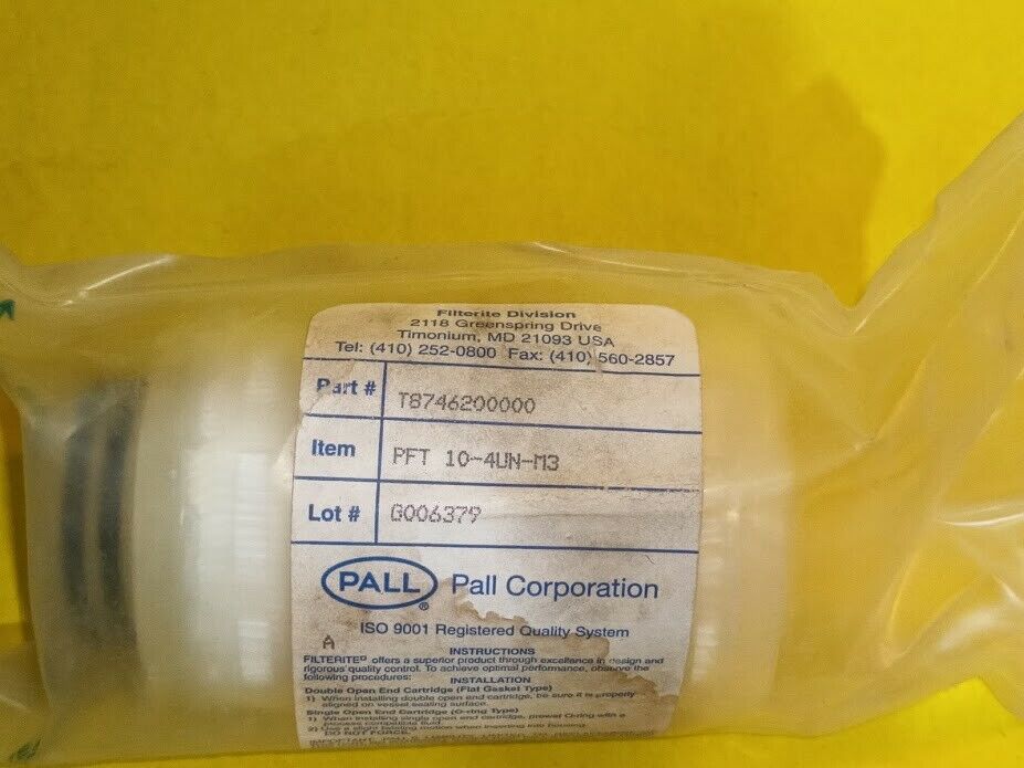 Pall corporation T8746200000 PFT 10-4UN-M3 polypropylene filter New ...