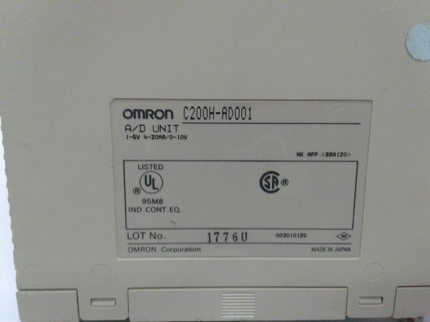 OMRON Corporation C200H-AD001 1-5V 4-20MA/0-10V A/D Unit module - Industrial SOL Pte Ltd