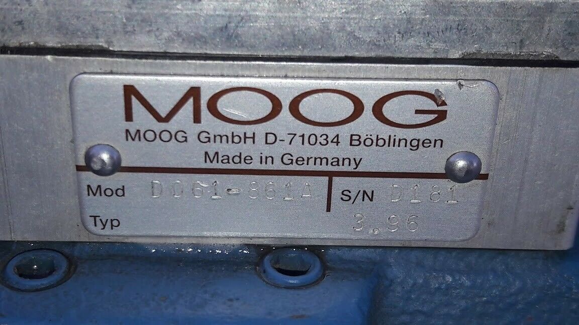 MOOG D662-1706C Typ D01HABMANSB0 Hydraulic ServoJet Proportional valve ...