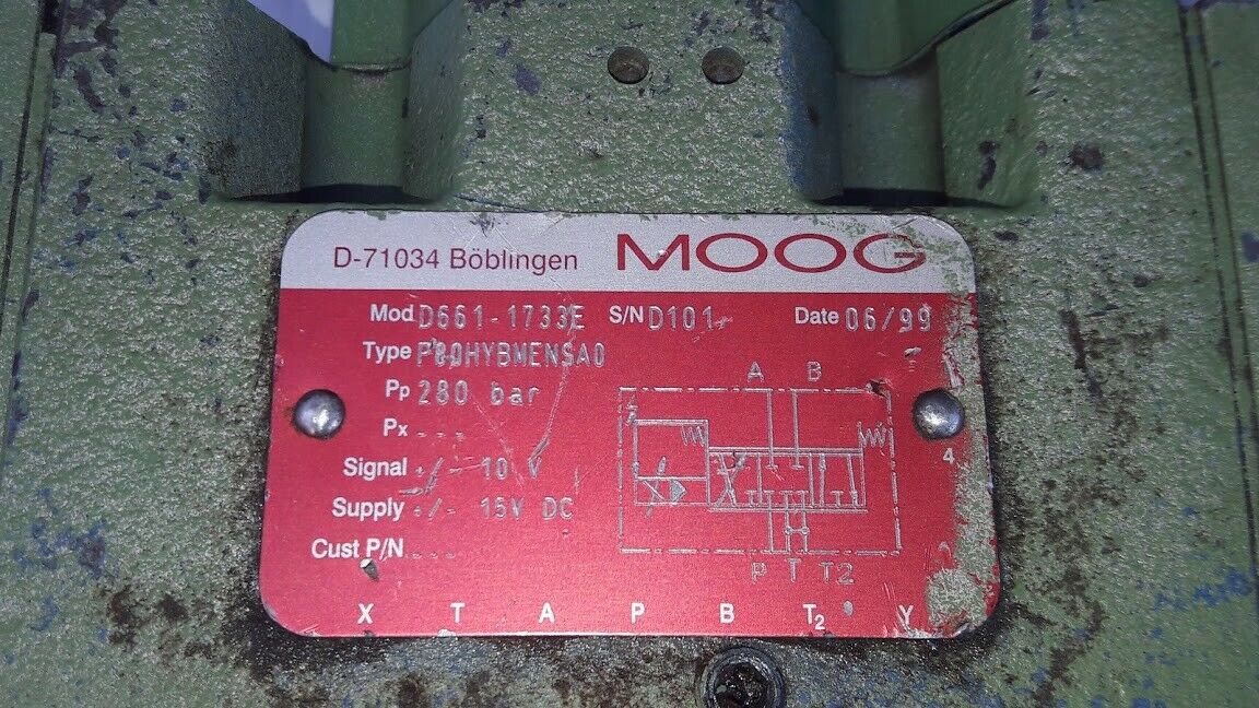 MOOG D661-1733E Type P80HYBMENSA0 Hydraulic ServoJet Proportional valve