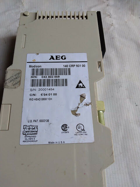 Schneider Electric Modicon AEG 140 CRP 931 00 I/O Processor Module 140CRP93100 - Industrial SOL ...