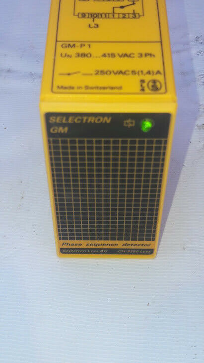 Selectron System AG GM-P1 CH-3250 Lyss Phase Sequence Detector GMP1 ...