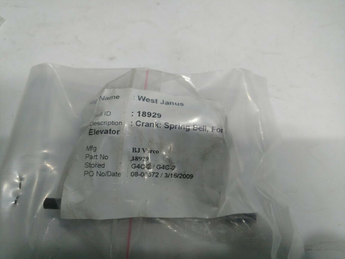 BJ Varco Crank Spring bell for air oprated elevator P/N.18929 ...