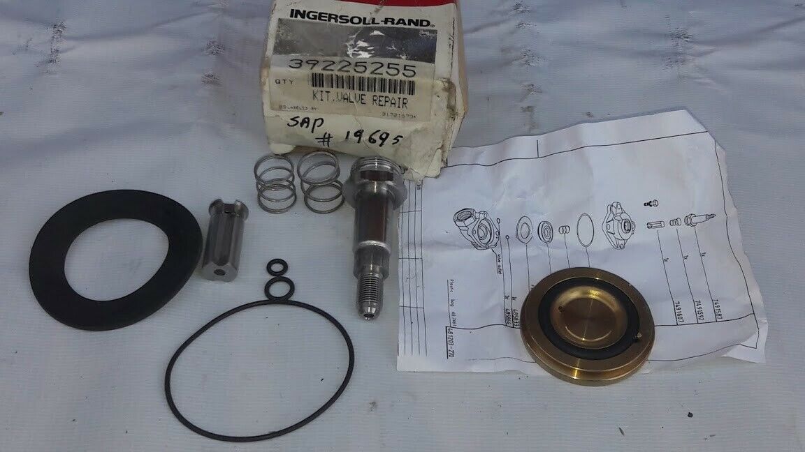 New Ingersoll-Rand 39225255 KIT Valve Repair For Air Compressor Parts ...