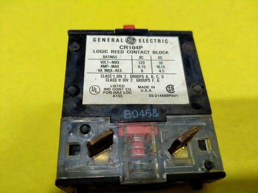 GE CR104P Logic reed contact Block General Electric ship automation