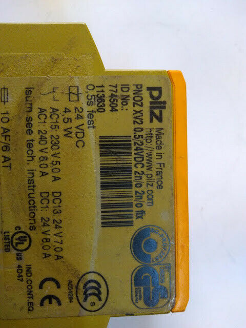 Pilz PNOZ XV2 0.5/24VDC 2n/o 2n/o Fix Safety Relay 774504 - Industrial ...
