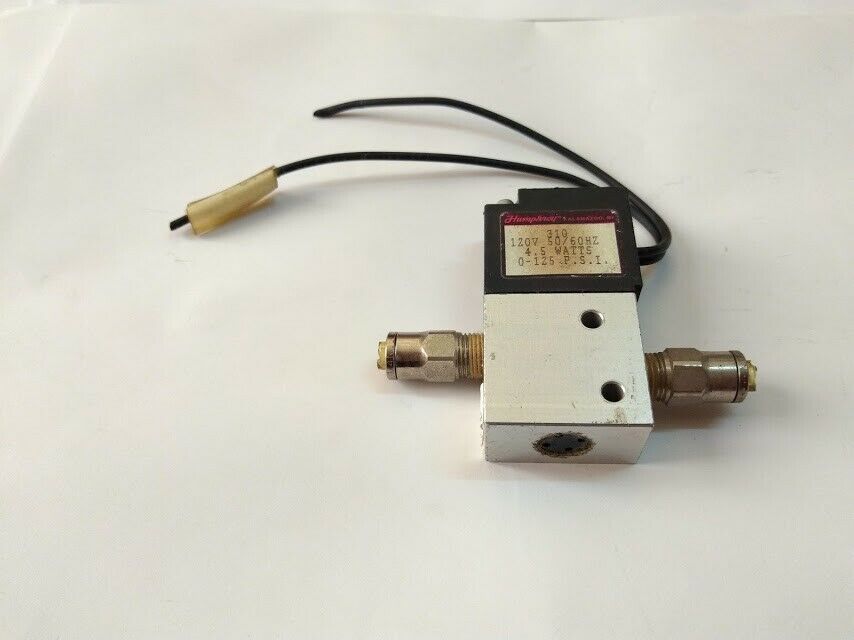 Humphrey 310 120V 50/60Hz 4.5 Watts Pneumatic Solenoid Valve 0-125 P.S ...