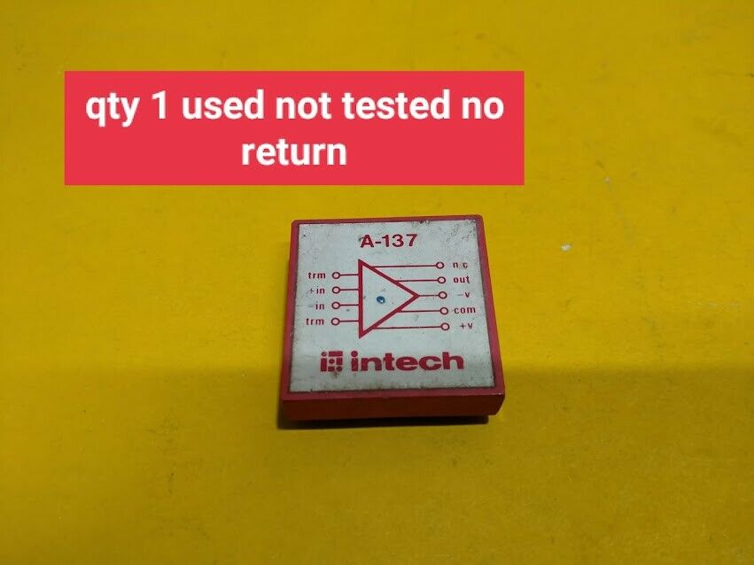 Intech A-137 Converter Module free worldwide shipping - Industrial SOL ...