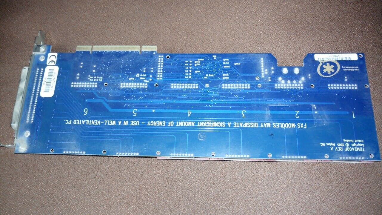 Asterisk Digium TDM2400P Rev A with X400M Rev A1 TPM100M Rev B PCI ...