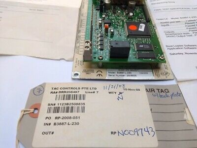 Andover Controls B3887-L-230 BacNet TAC Inc. /Schneider electric 30 ...