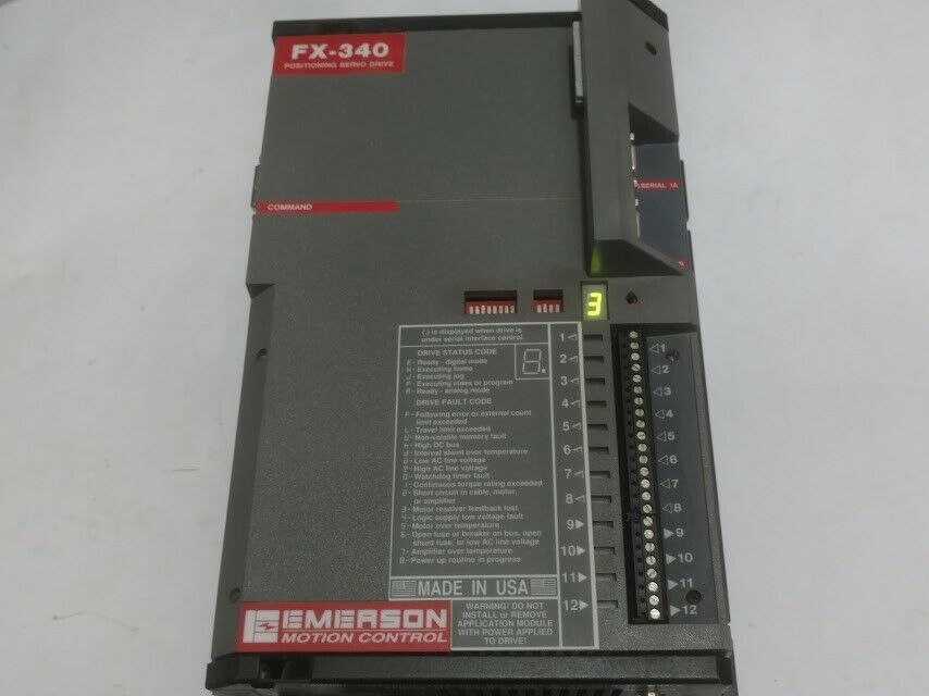 Emerson FX-340 positioning servo drive 960133-01 c5/B4 Control Techniques NEW - Industrial SOL ...