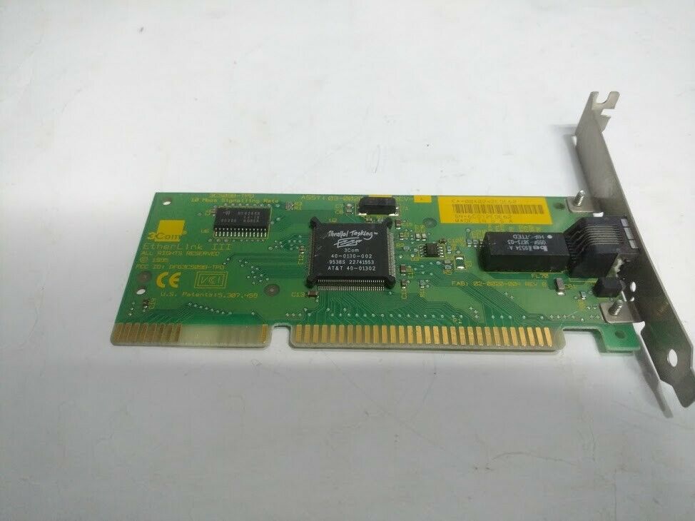 3Com EtherLink III 3C5098-TPO assy 03-0020-004 Rev-A ISA Network Card ...