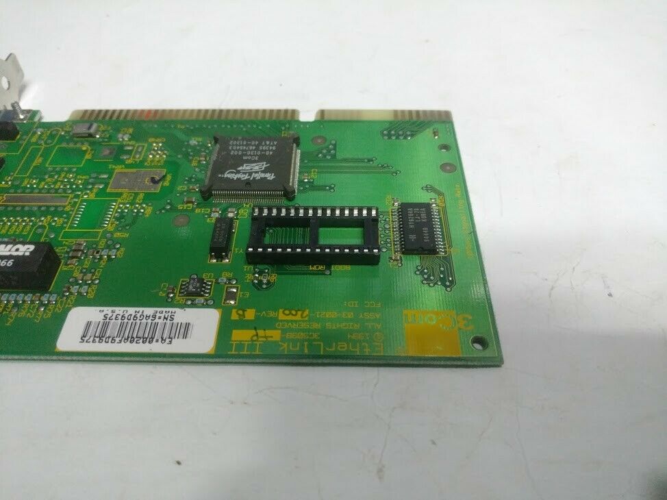 3Com EtherLink III 3C5098-TP assy 03-0021-200 Rev-B Network Adapter ISA ...
