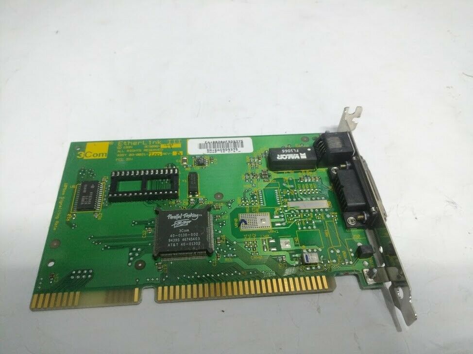 3Com EtherLink III 3C5098-TP assy 03-0021-200 Rev-B Network Adapter ISA ...