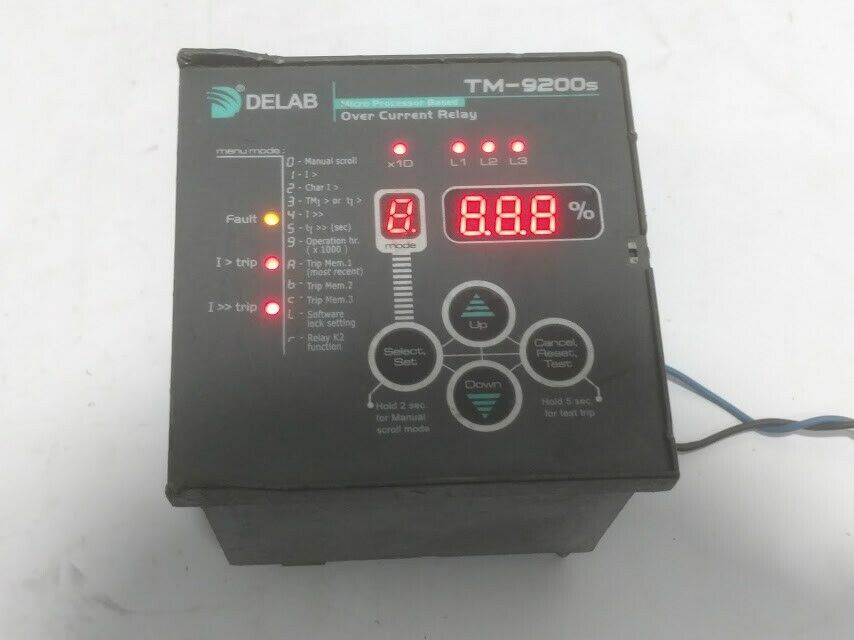 DELAB TM-9200s micro processor based over current relay TM-9200s-u240n ...