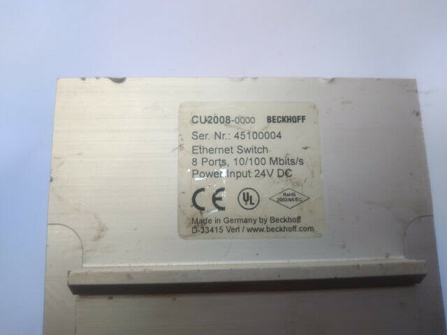 Beckhoff CU2008-0000 Ethernet Switch 8 Ports CU2008 - Industrial SOL ...