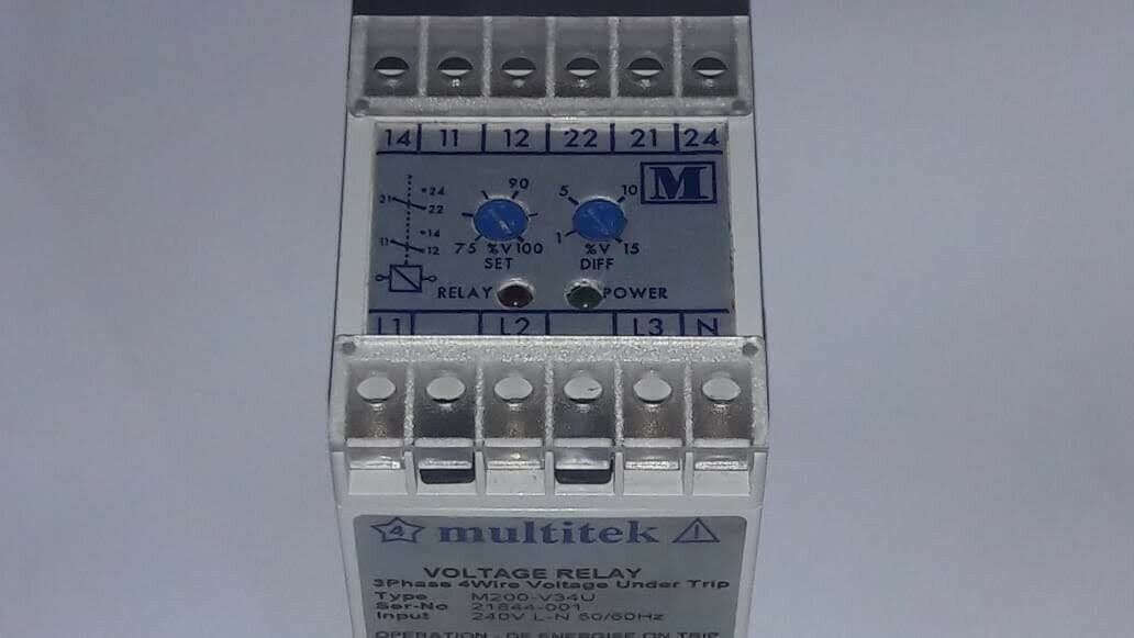 Multitek voltage relay M200-V34U 3Phase 4wire voltage under trip NEW ...