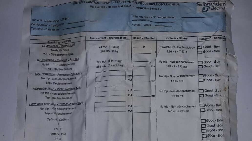 Merlin gerin STR 28D Trip Unit SK 2166 106 02/05 M12H1 3P New