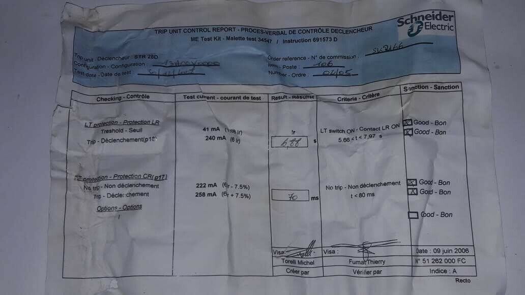 Merlin gerin STR 28D Trip Unit SK 2166 106 02/05 M12H1 3P New