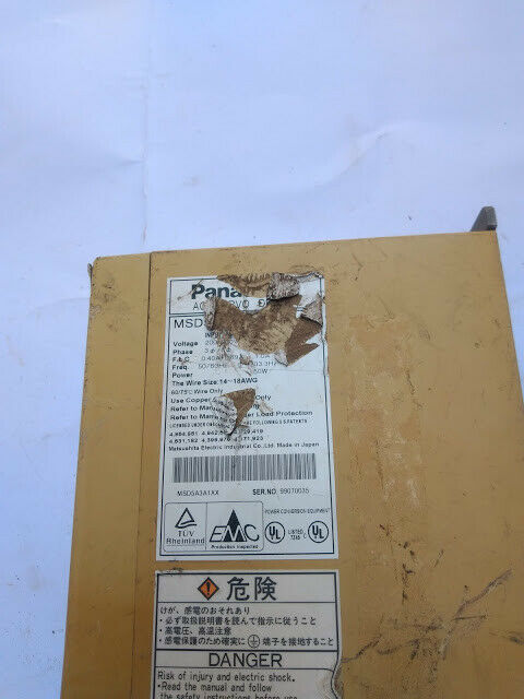 Panasonic MSD5A3A1XX 200-230VAC 42V AC Servo Drive MSD5A3A1XX ...