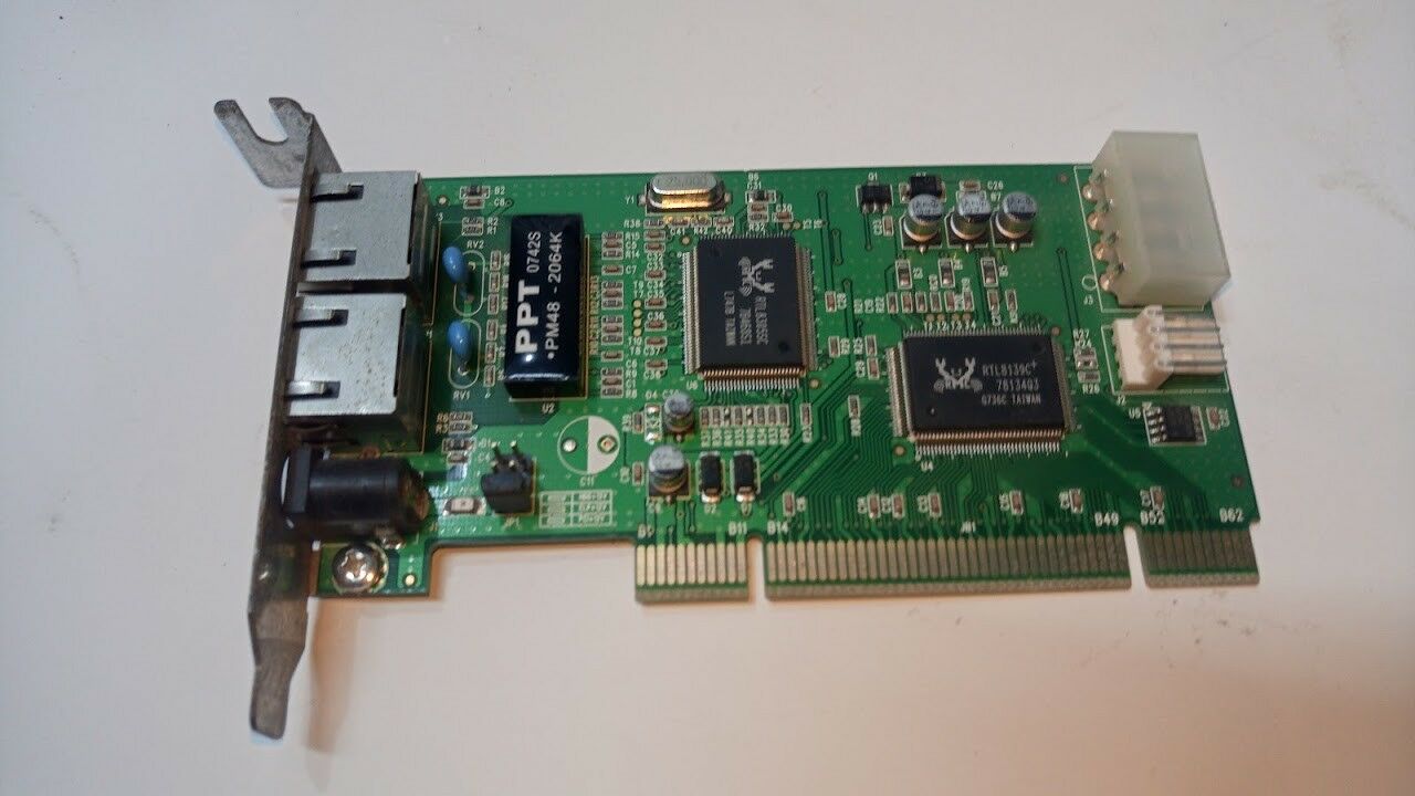 eCopy 18-00161 Realtek chipset PCI dual LAN adapter RTL8139C+ 467966 ...
