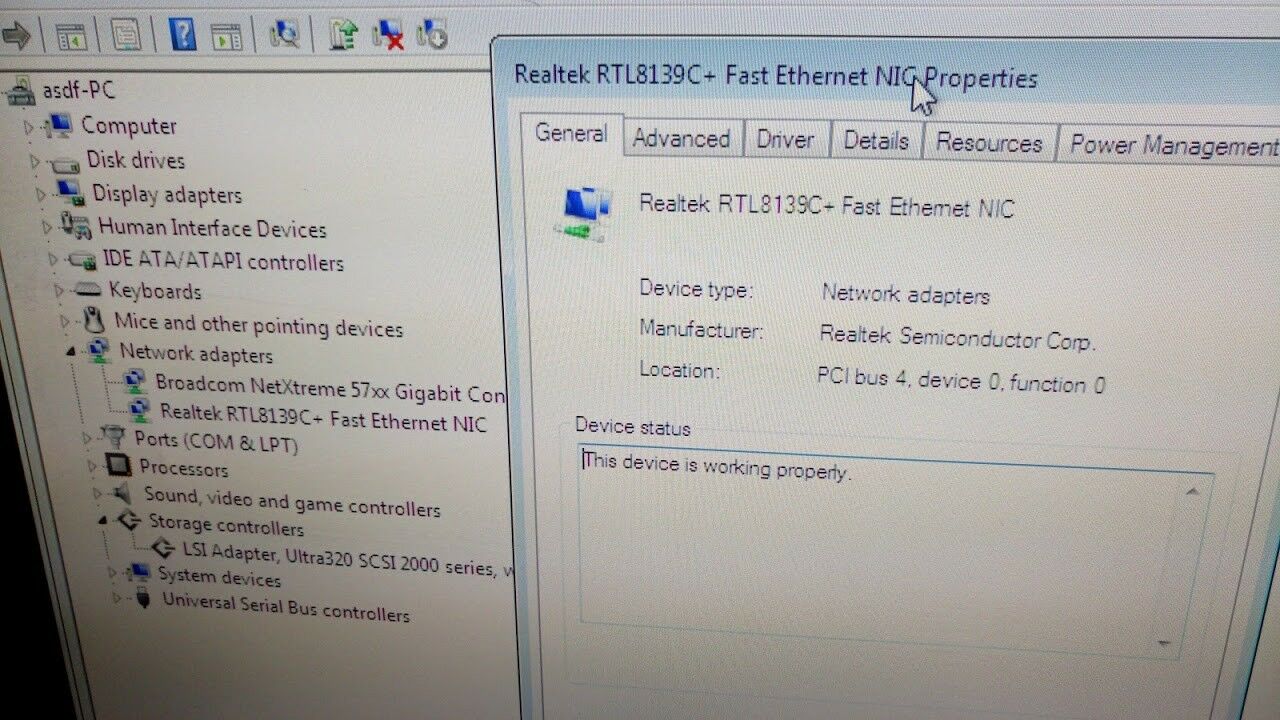 eCopy 18-00161 Realtek chipset PCI dual LAN adapter RTL8139C+ 467966 ...