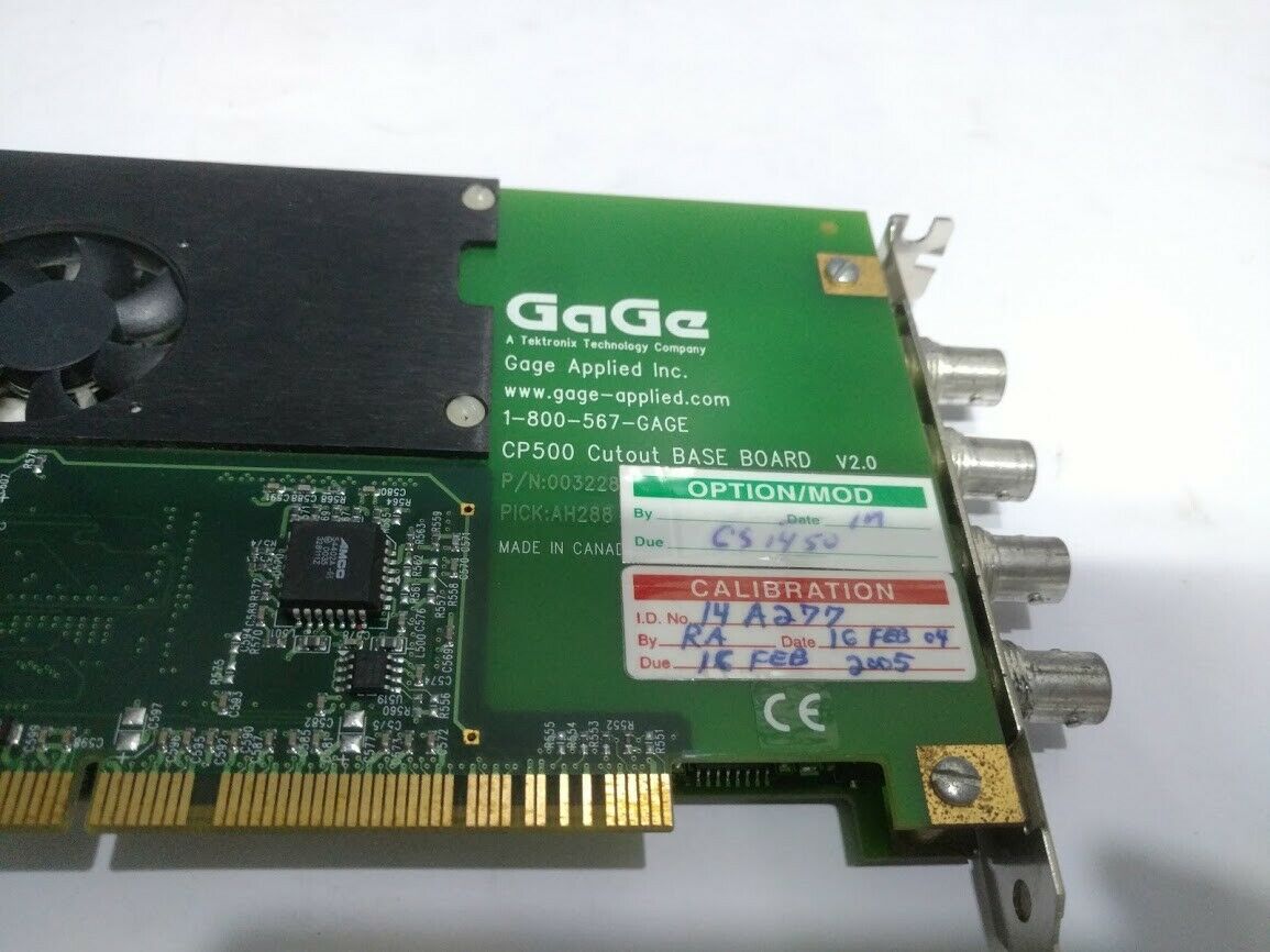Gage CS1450 1-800-567-GAGE CP500 Cutout Base Board V2.0 GAGe 1450 14bit ...