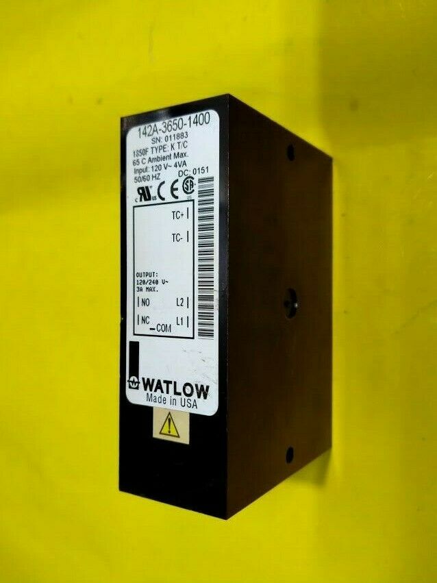 Watlow 142A-3650-1400 Temperature Controller 1850F TYPE K T/C New ...