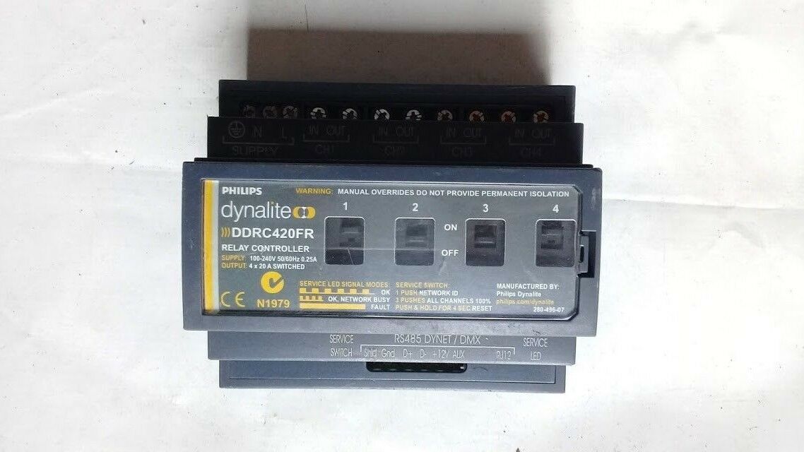 Philips Dynalite DDRC420FR Relay Controller 100-240V 0.25A - Industrial ...