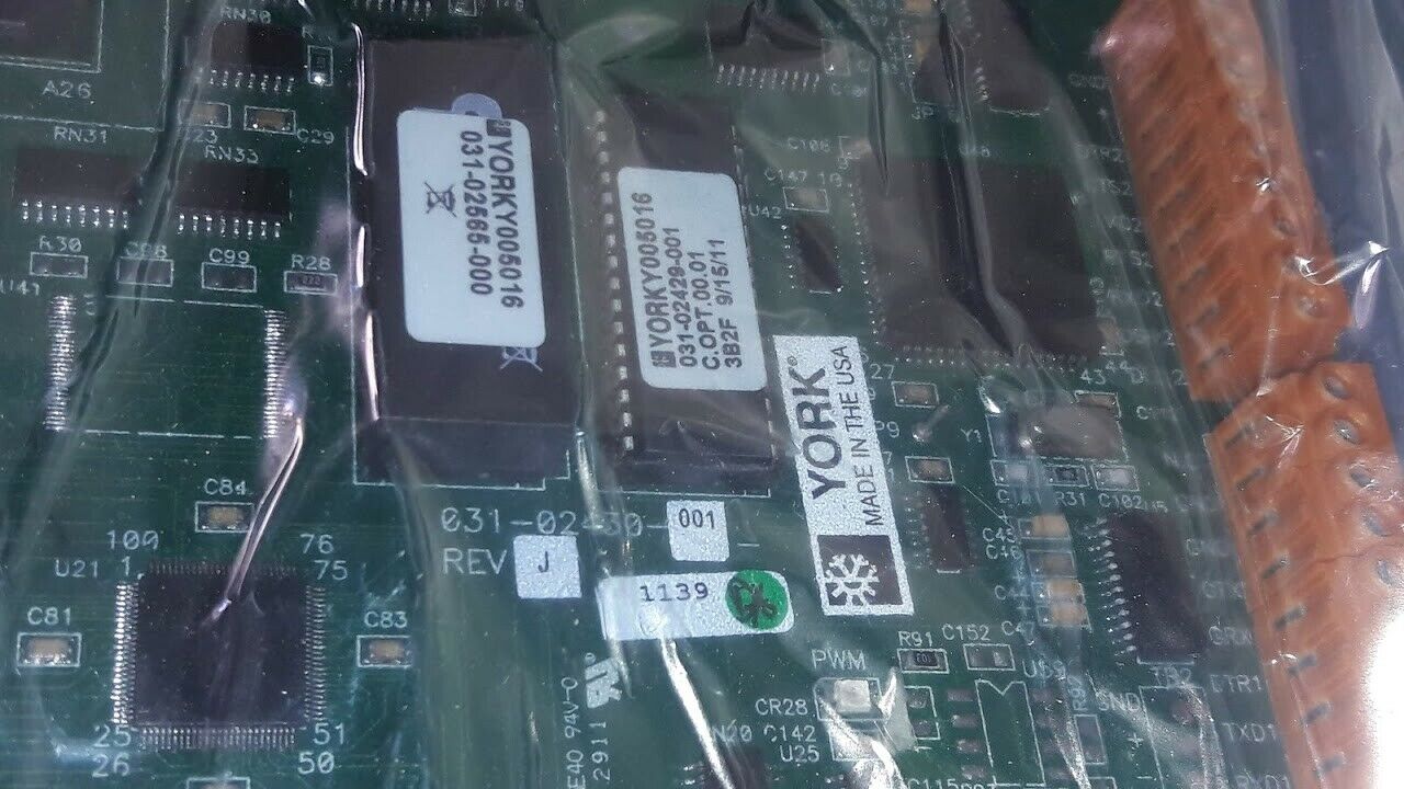 YORK 331-02430-601 Assy 031-02430-001 Rev J MicroBoard 031-02565-000 ...