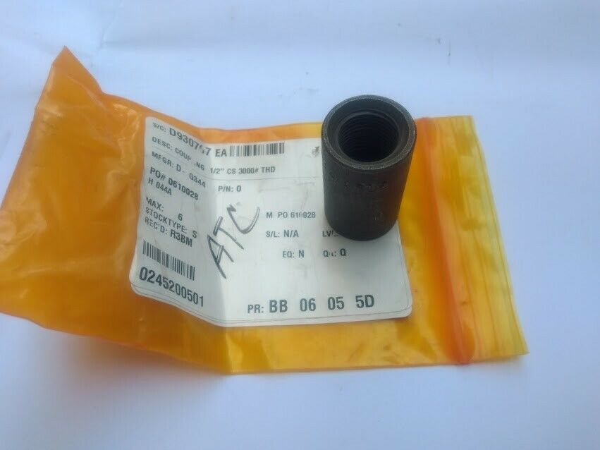 Line Pipe Coupling NG1/2"CS 3000#THD size 1/2 In Pressure Rating Class ...