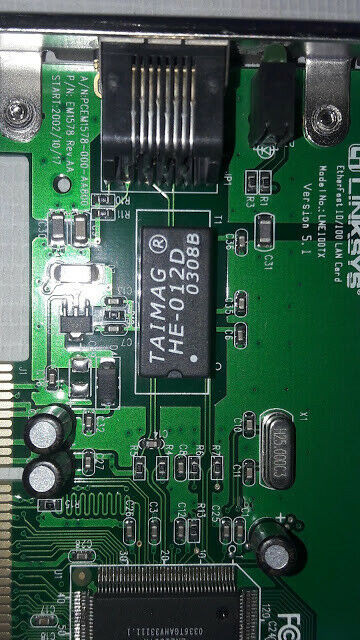 LINKSYS LNE100TX Ver 5.1 EtherFast 10/100 Lan Card EM1578 AA New ...