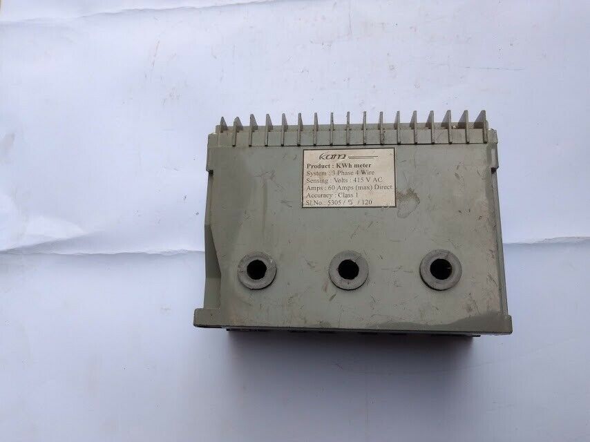 KAM KWh meter 3 Phase 4 Wire Class 1 True Rms Volts 415VAC - Industrial ...