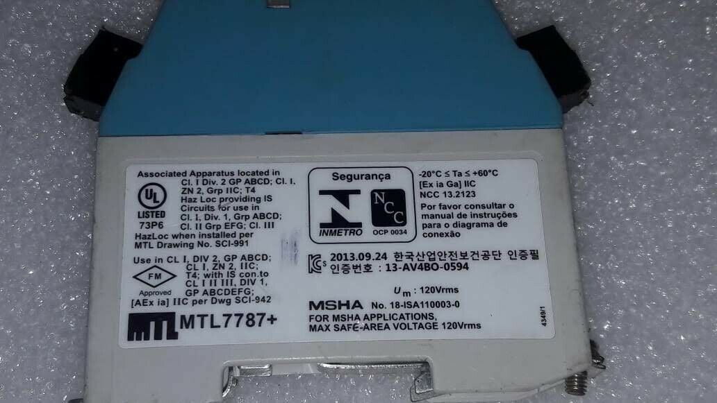 Measurement Technology MTL 7787+ Shunt-diode safety barrier Output ...