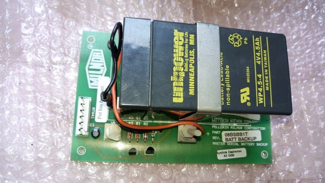 PELLERIN MILNOR Corporation 08BSBB1T MASTER SERIAL BATTERY BACKUP POWER ...